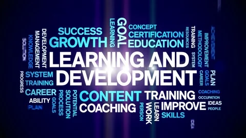 4k Learning and Development Animated Tag... | Stock Video | Pond5