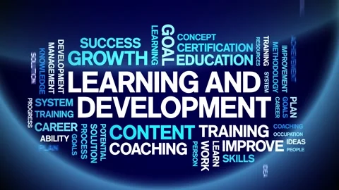 4k Learning and Development Animated Tag... | Stock Video | Pond5