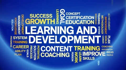 4k Learning and Development Animated Tag... | Stock Video | Pond5