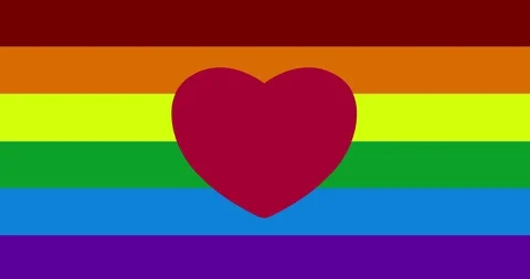 4K Lgbt Flag Animation - Hearth Shape | Stock Video | Pond5