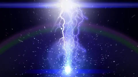 4k light thunder strikes with moving par... | Stock Video | Pond5