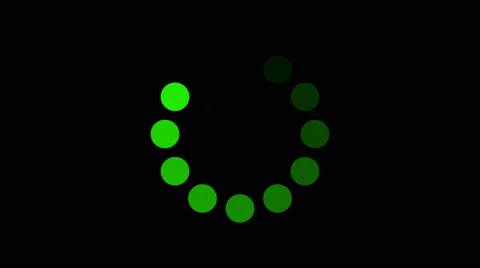 4k Loading circle - green and black | Stock Video | Pond5