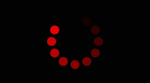 4k Loading circle - red dots on black ba... | Stock Video | Pond5