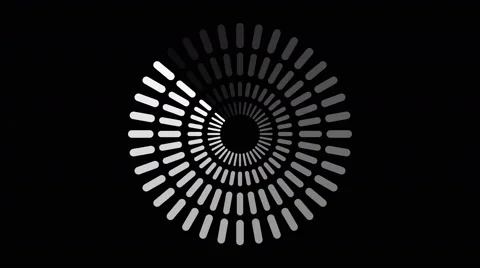 4k Loading circle - white lines on black... | Stock Video | Pond5