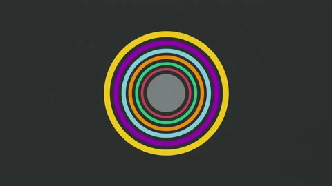 4k loading screen with colorful rings in... | Stock Video | Pond5