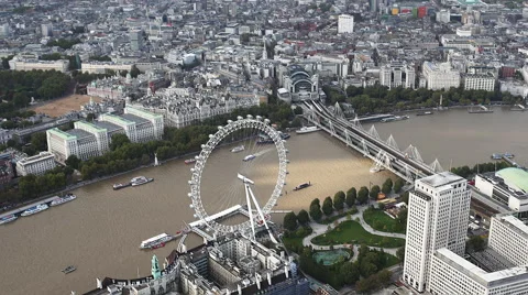 4k london city aerial helicopter flight ... | Stock Video | Pond5