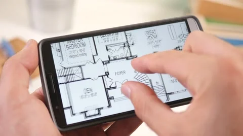 4K Looking at a House Plan Blueprint on ... | Stock Video | Pond5