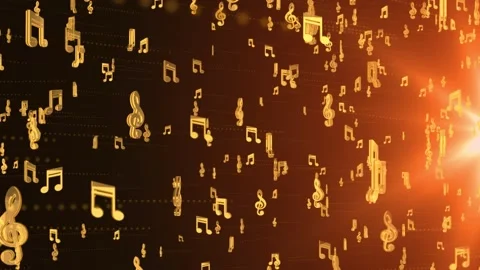 4K loop Animated Musical Music note back... | Stock Video | Pond5
