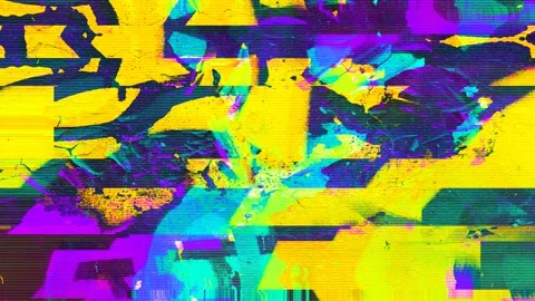 4k loop animation of Funky Glitch Art in... | Stock Video | Pond5