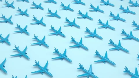 4K Loop Blue pattern planes in the blue ... | Stock Video | Pond5