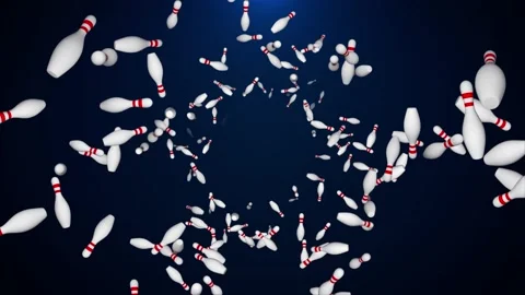 4K Loop Bowling strike, bowling ball kno... | Stock Video | Pond5