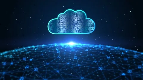 4K Loop Cloud computing cloud services I... | Stock Video | Pond5