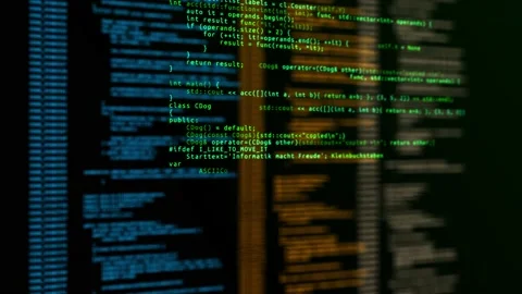 4K loop programming code abstract techno... | Stock Video | Pond5