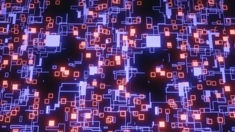 4k looped animation. 3d objects form sci... | Stock Video | Pond5