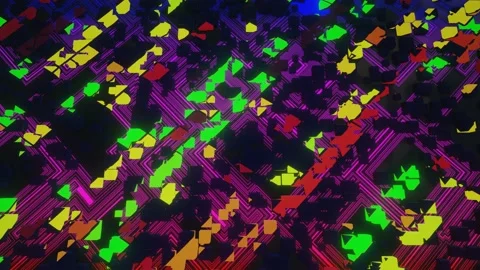 4k looped animation. 3d objects form sci... | Stock Video | Pond5