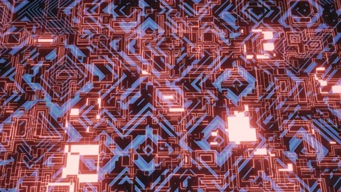 4k looped animation. 3d objects form sci... | Stock Video | Pond5