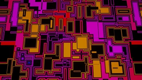 4k looped animation. Hi tech pattern on ... | Stock Video | Pond5