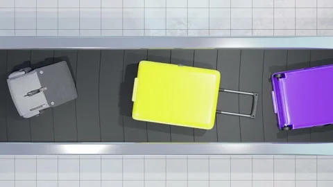 4K looped seamless animation of luggage ... | Stock Video | Pond5