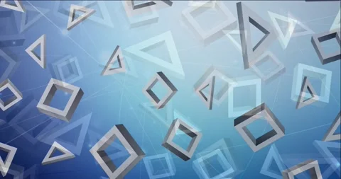 4K looping dark blue animation in triang... | Stock Video | Pond5