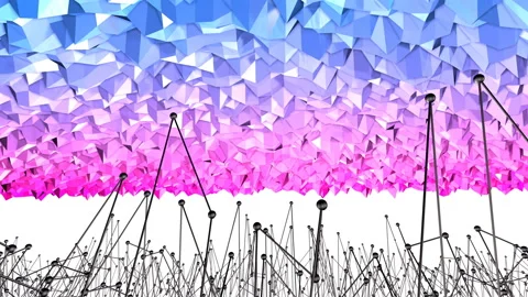 4k low poly background animation in loop... | Stock Video | Pond5