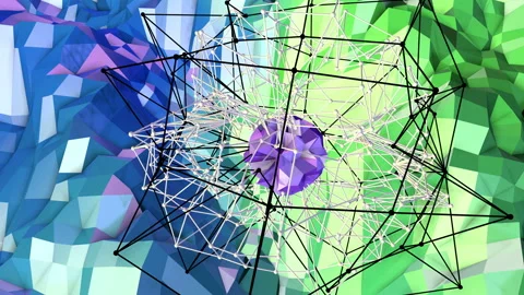 4k low poly background animation in loop... | Stock Video | Pond5