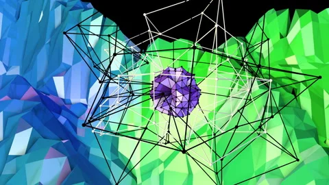 4k low poly background animation in loop... | Stock Video | Pond5