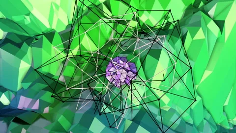 4k low poly background animation in loop... | Stock Video | Pond5