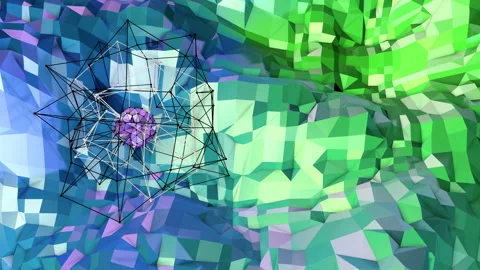 4k low poly background animation in loop... | Stock Video | Pond5