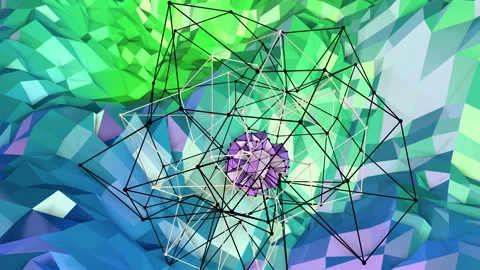 4k low poly background animation in loop... | Stock Video | Pond5