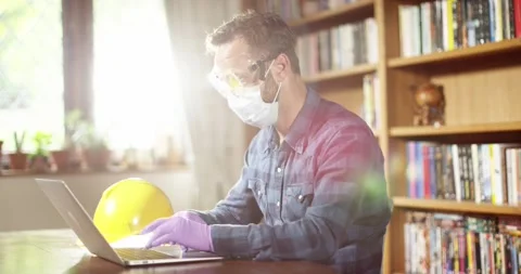 4k, Male engineer working on a laptop in... | Stock Video | Pond5