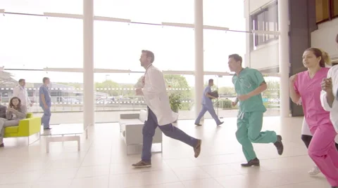 4K Medical team running through hospital... | Stock Video | Pond5
