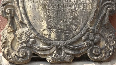 4k Memento Mori, historic stone relief w... | Stock Video | Pond5