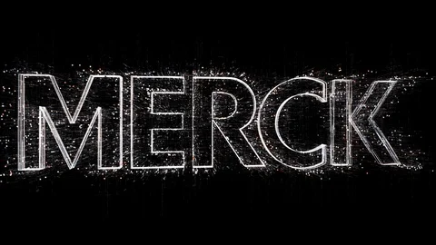 4k MERCK word company brand logo,Matrix ... | Stock Video | Pond5