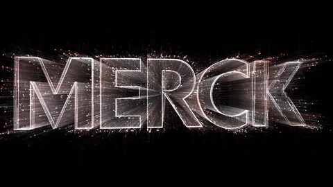 4k MERCK word company brand logo,Matrix ... | Stock Video | Pond5