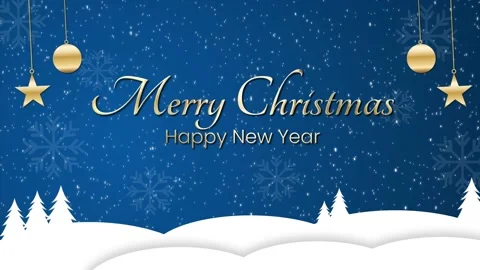 4k Merry Christmas Text Animation With B... | Stock Video | Pond5