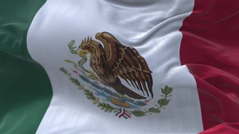 4k Mexico National flag wrinkles loop se... | Stock Video | Pond5