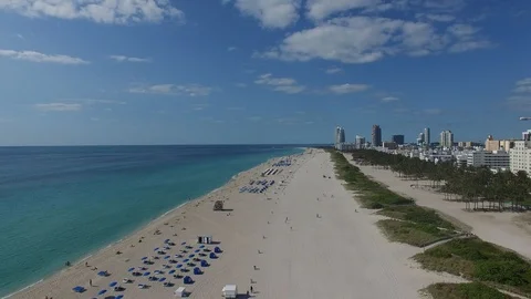 4K Miami South Beach static shot from dr... | Stock Video | Pond5