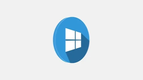 4k - Microsoft windows spinning icon on ... | Stock Video | Pond5