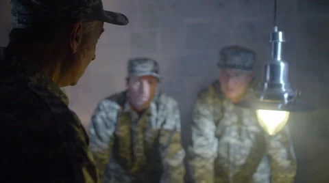 4K Military officers in army bunker, loo... | Stock Video | Pond5