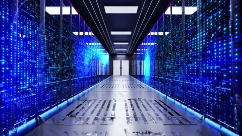 4K Modern interior server room data cent... | Stock Video | Pond5