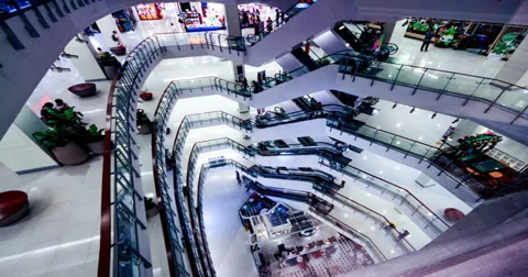 4k, The modern shopping mall with custom... | Stock Video | Pond5