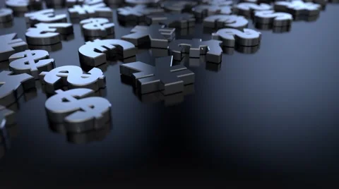 4K Money Sign Symbols | Stock Video | Pond5
