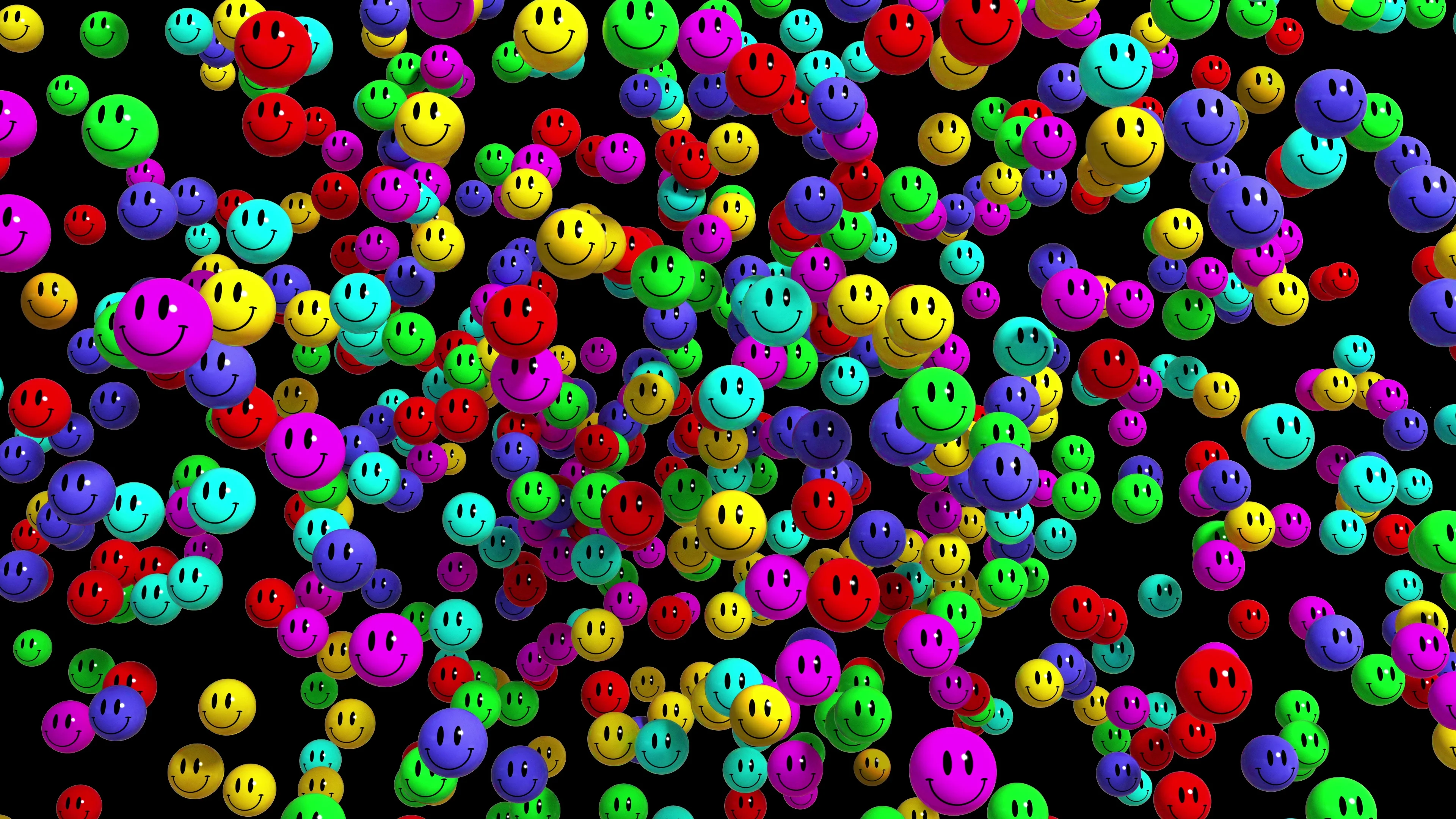 Colorful Smiley Face Wallpaper
