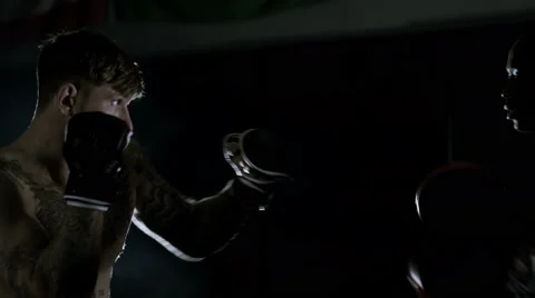 4K Muscular MMA fighters training togeth... | Stock Video | Pond5