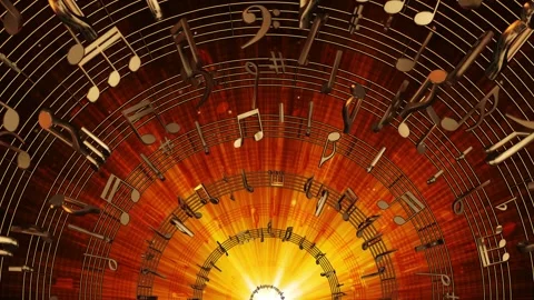 4K Music Notes Loop Background | Stock Video | Pond5