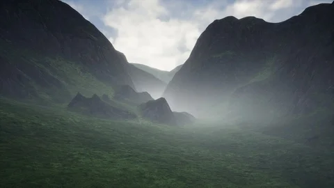 4K Mysterious Valley Cinematic 3D Animat... | Stock Video | Pond5