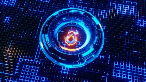 4K Neon bright glowing countdown timer f... | Stock Video | Pond5