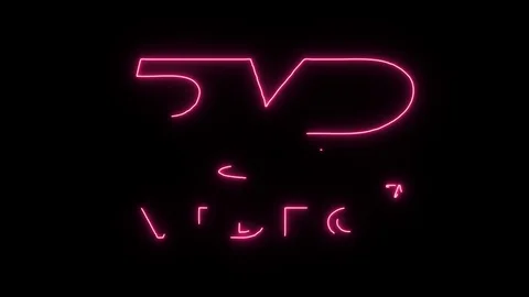 4K Neon DVD Video Shape Flickering On Da... | Stock Video | Pond5