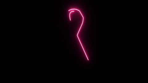 4K Neon pink ribbon shape flickering on ... | Stock Video | Pond5