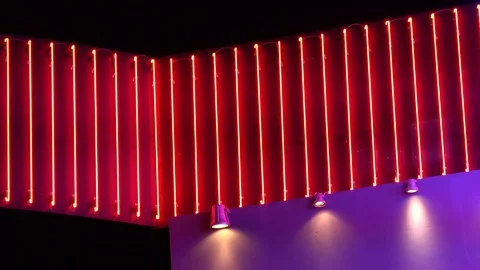 4K Neon red light line motion in nightcl... | Stock Video | Pond5